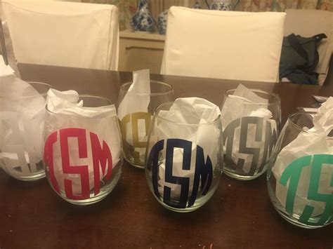 Monogrammed Wine Glasses Monogrammed Glass Monogram Wine Glasses Wine Glass
