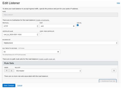 Configure An Oracle Cloud Infrastructure Load Balancer Post Provisioning