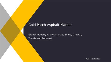 Cold Patch Asphalt Market Research Report 2033