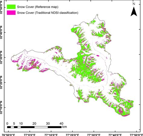 Snow Cover Map Prepared From The Traditional Ndsi Classification And