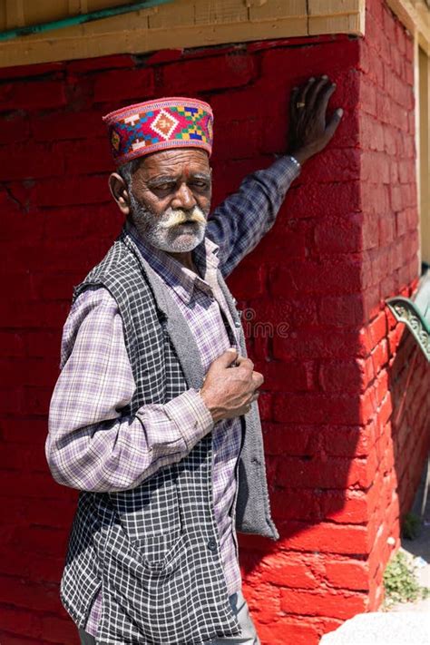 Manali India July 3 2024 Portrait Of A Traditional Man From The Manali North Of India