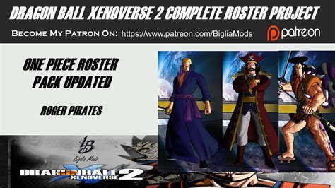 Dragon Ball Xenoverse Mods One Piece Pack Roger Pirates YouTube