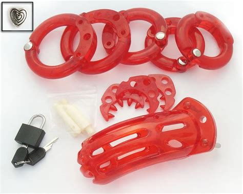 Plastic Cb4000 Red Male Chastity Cage Bondage Device Toy For Male Buy