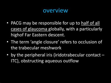 Primary Closed Angle Glaucoma Acute Congestive Glaucoma Pptx