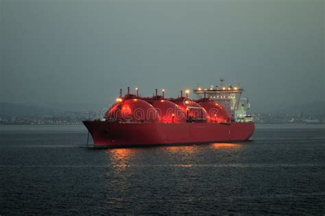 Lng Carrier Ship For Natural Gas Stock Image Image Of Container Freight 9264407