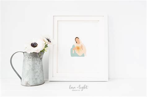 Immaculate Heart Of Mary Printable Virgin Mary Print Saint Printable