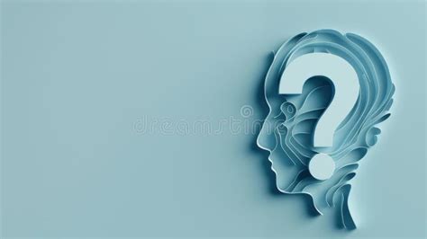 conceptual design of a human profile with a question mark symbolizing