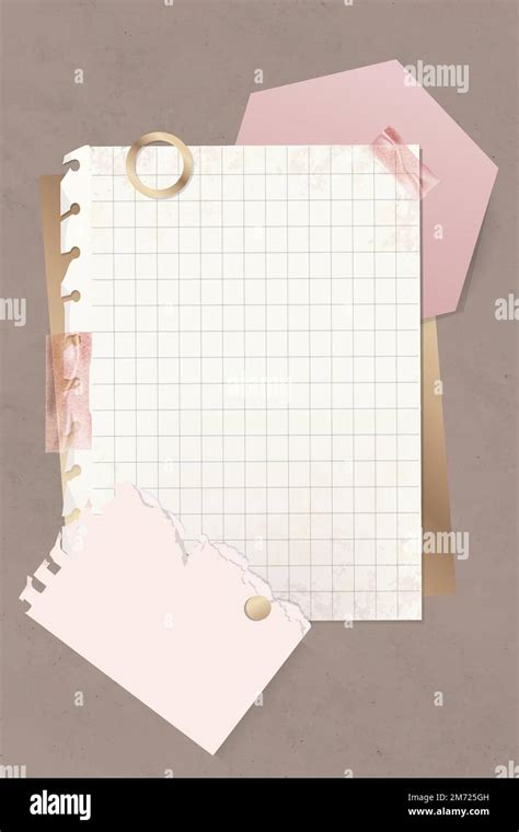 Feminine Grid Note Paper Vector Stock Vector Image And Art Alamy