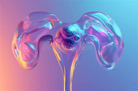 Stylized Depiction Of Female Reproductive System Conveying The Concept