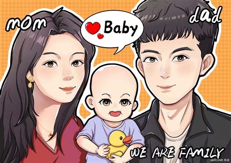 真人漫转全家福风格插画设计作品 设计人才灵活用工 设计dna