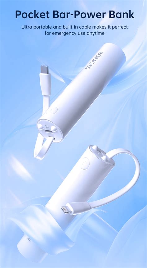 Buy Romoss Mini Power Bank Built In Type C Lightning Cable 2000mAh