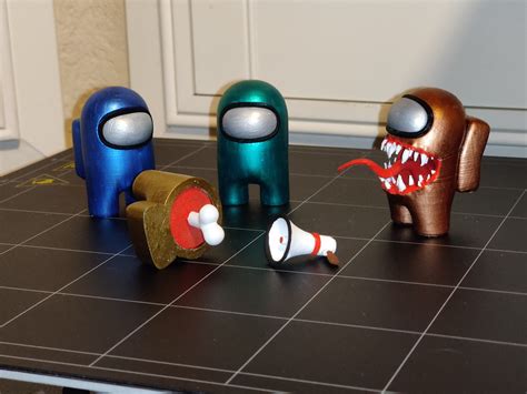 3D Printed Among Us Easy Print Crew Body Ghost Impostor Cults