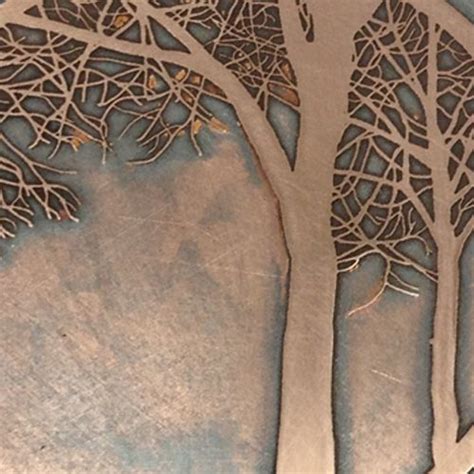 Close Up Of Etched Copper Disc By Caroline Mcguigan Etched Copper