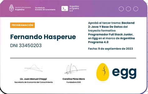 Curso De Backend 2 Java Y Base De Datos Aprobado Fernando Damián