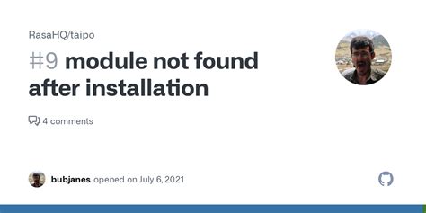 Module Not Found After Installation · Issue 9 · Rasahqtaipo · Github