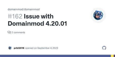 Issue With Domainmod 42001 · Issue 162 · Domainmoddomainmod · Github