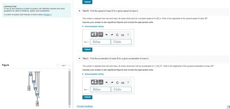 Solved The System Is Released From Rest And Mass A Moves