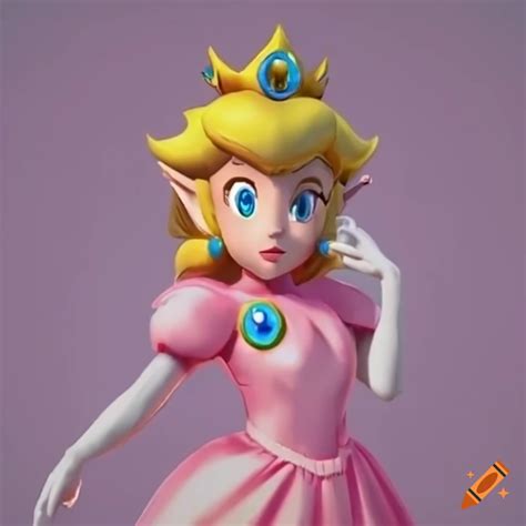 Princess Peach And Link In Pink Ballgowns Posing Together On Craiyon