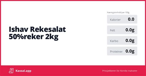 Ishav Rekesalat 50 Reker 2kg Kassalapp®