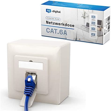 Hb Digital 1x Cat 6a Network Socket For Cat 8 Cat 7 Cat 6a Cat 6 Cat 5
