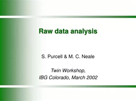 Ppt Raw Data Analysis Powerpoint Presentation Free Download Id9446446