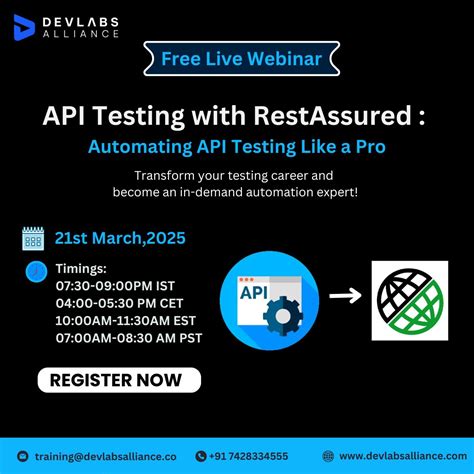 Apitesting Restassured Webinar Automationtesting Freewebinar Devlabs Alliance
