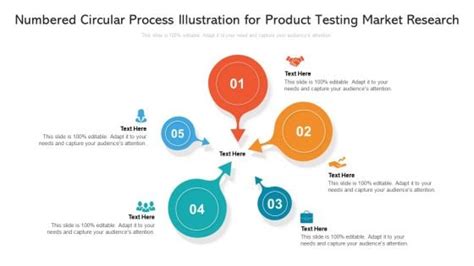 Numbered Circular Process Illustration For Product Testing Market