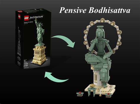 Lego Moc Statue Of Pensive Bodhisattva 21042 Alternative Builds By Ponpanpino Rebrickable