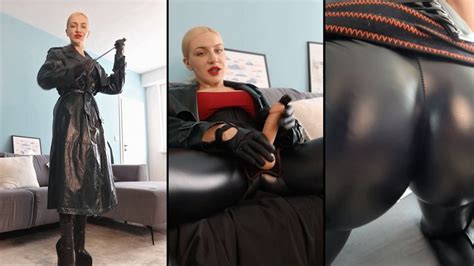 Mistress Katya Punishes The Guy Pov Who Spied On Her Shiny Leather