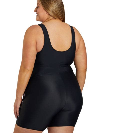 Sporti Plus Size Unitard Shibori Ombre One Piece Swimsuit At