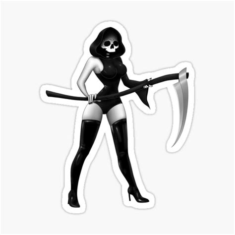 Sexy Reaper Sticker For Sale By Lilithanomalous Redbubble