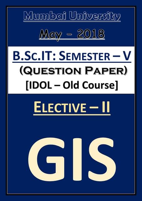 Geographic Information Systems April 2016 Question Paper Cbsgs