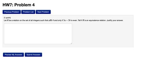 Solved Hw7 Problem 4 Previous Problem Problem List Next