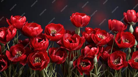 Premium Photo Deep Red Eustoma Lisianthus Hd Background Wallpaper