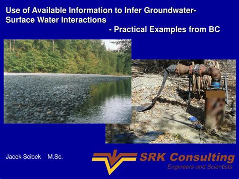 Ppt Use Of Available Information To Infer Groundwater Surface Water Interactions Powerpoint