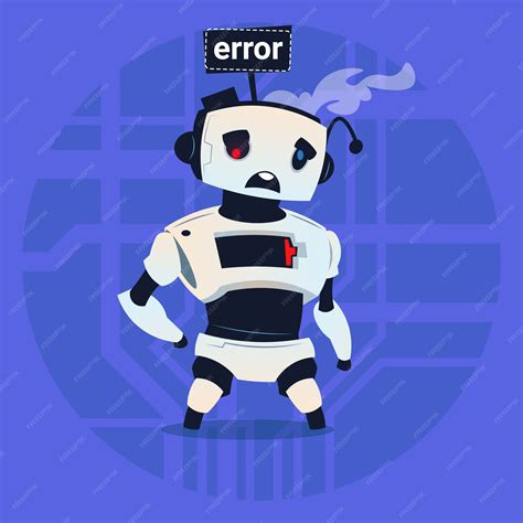 Premium Vector Cute Robot Error
