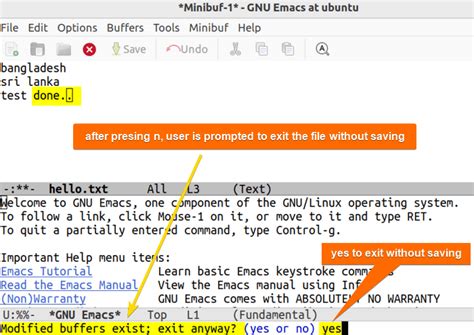 How To Exit Emacs Text Editor In Linux 4 Methods LinuxSimply