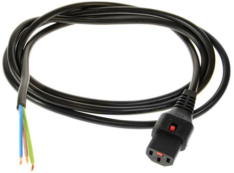 Iec119 3 Iec Lock C13 Female Plug To Bare Wires Iec Lock Wagner Online Electronic Stores