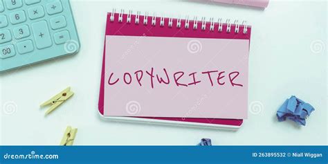 Hand Writing Sign Copywriter Word Written On Writing The Text Of Advertisements Or Publicity