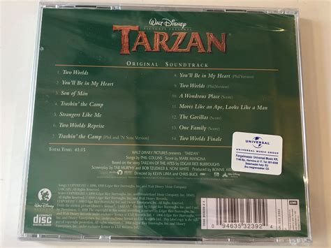 Tarzan Original Soundtrack Songs By Phil Collins ‎ Score Composed