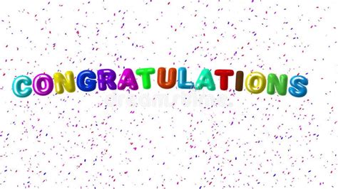 Congratulation Text Animated Colorful Congratulation Greeting Balloon