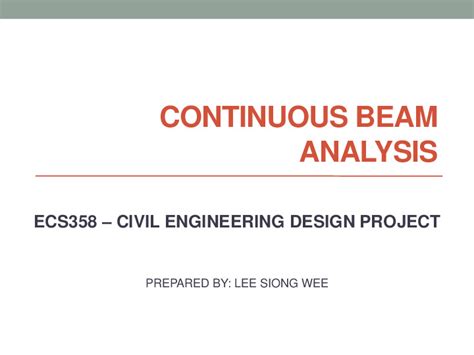 Continuous Beam Analysis PDFCOFFEE COM