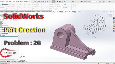 Solidworks Beginner Practice Problem 26 Youtube