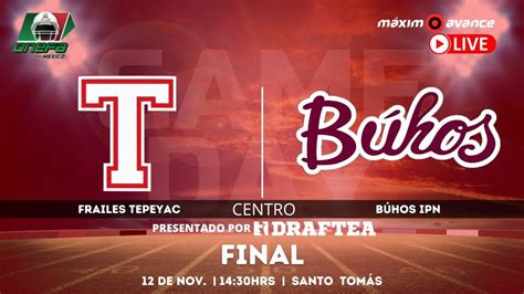 MÁximo Avance En Vivo Frailes Tepeyac Vs BÚhos Ipn Liga Mayor Onefa