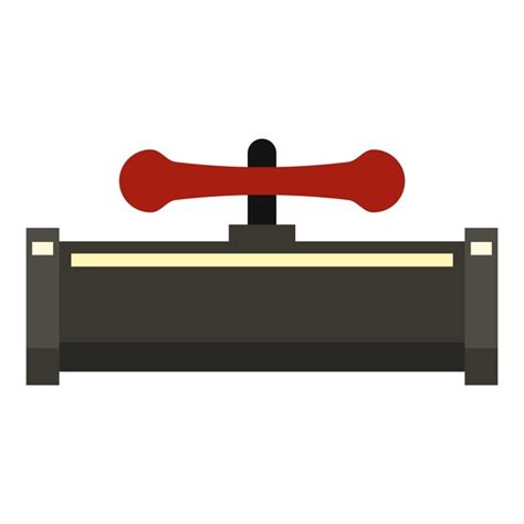 Icône De Tuyau De Valve Rouge Illustration De Plate Dicône De Vecteur