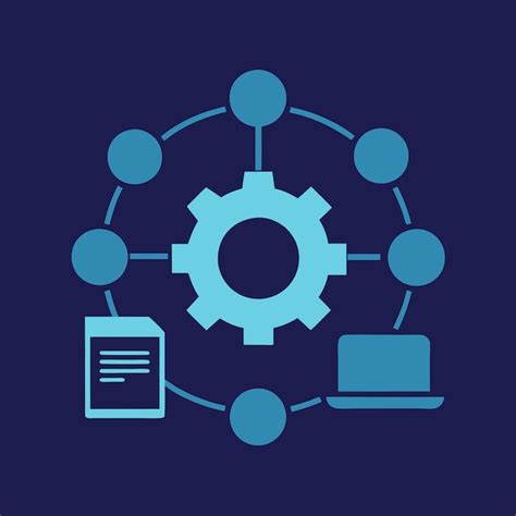 Technology Concept Flat Vector Style Illustration Featuring Project