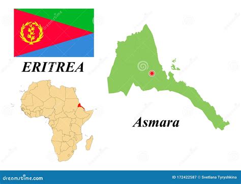 Flag Map Capital Of Eritrea Stock Vector Illustration Of Politics