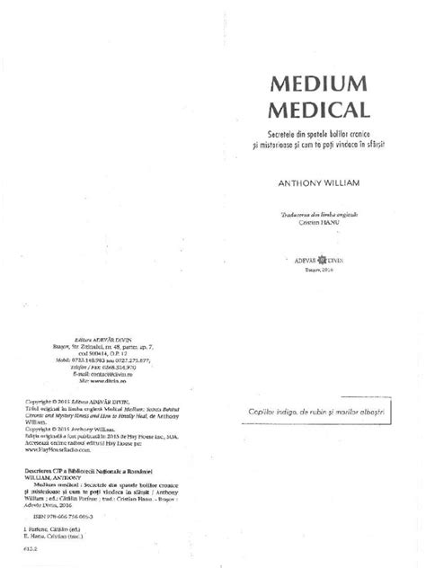 Anthony William Medium Medical Pdf