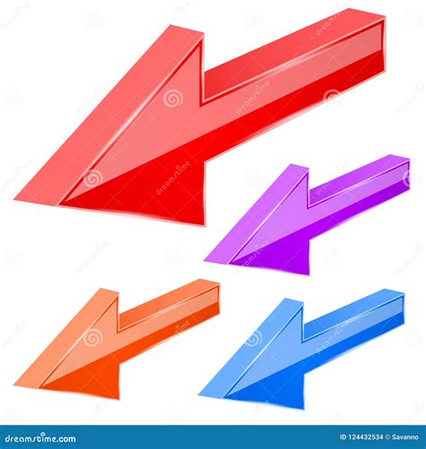 Flechas Coloreadas Muestra Anterior d Ilustración del Vector Ilustración de concepto