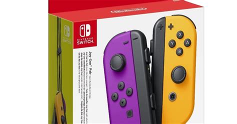 Dealmonday Nintendo Switch Joy Con Left Right Wireless Neon Purple Neon Orange